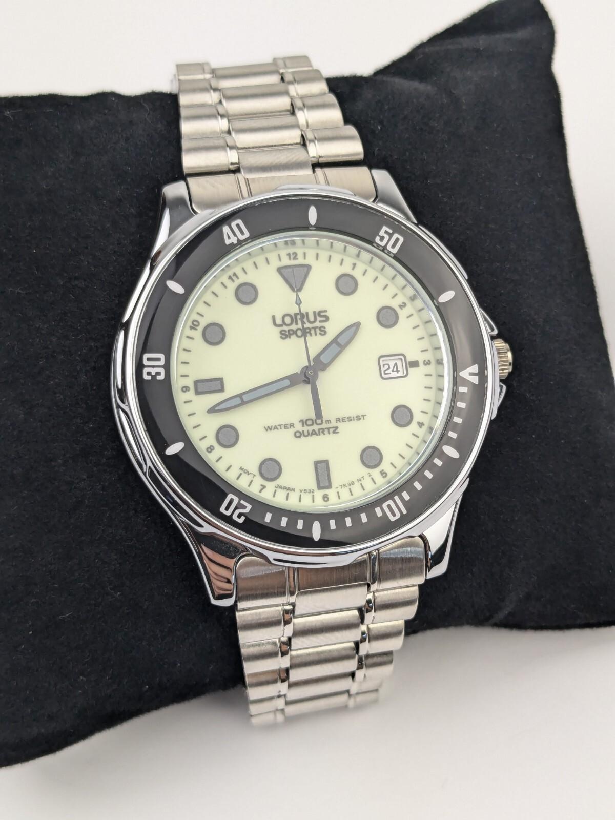 Vintage Lorus 100m Diver Watch V532-7F70