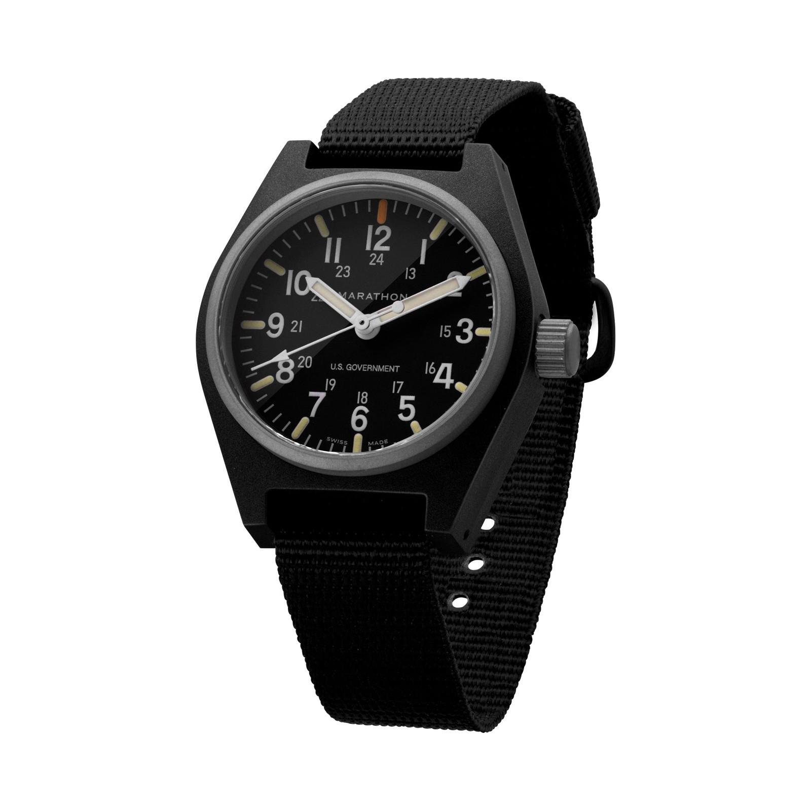 Marathon Military GPQ Watch: Black 34mm Quartz