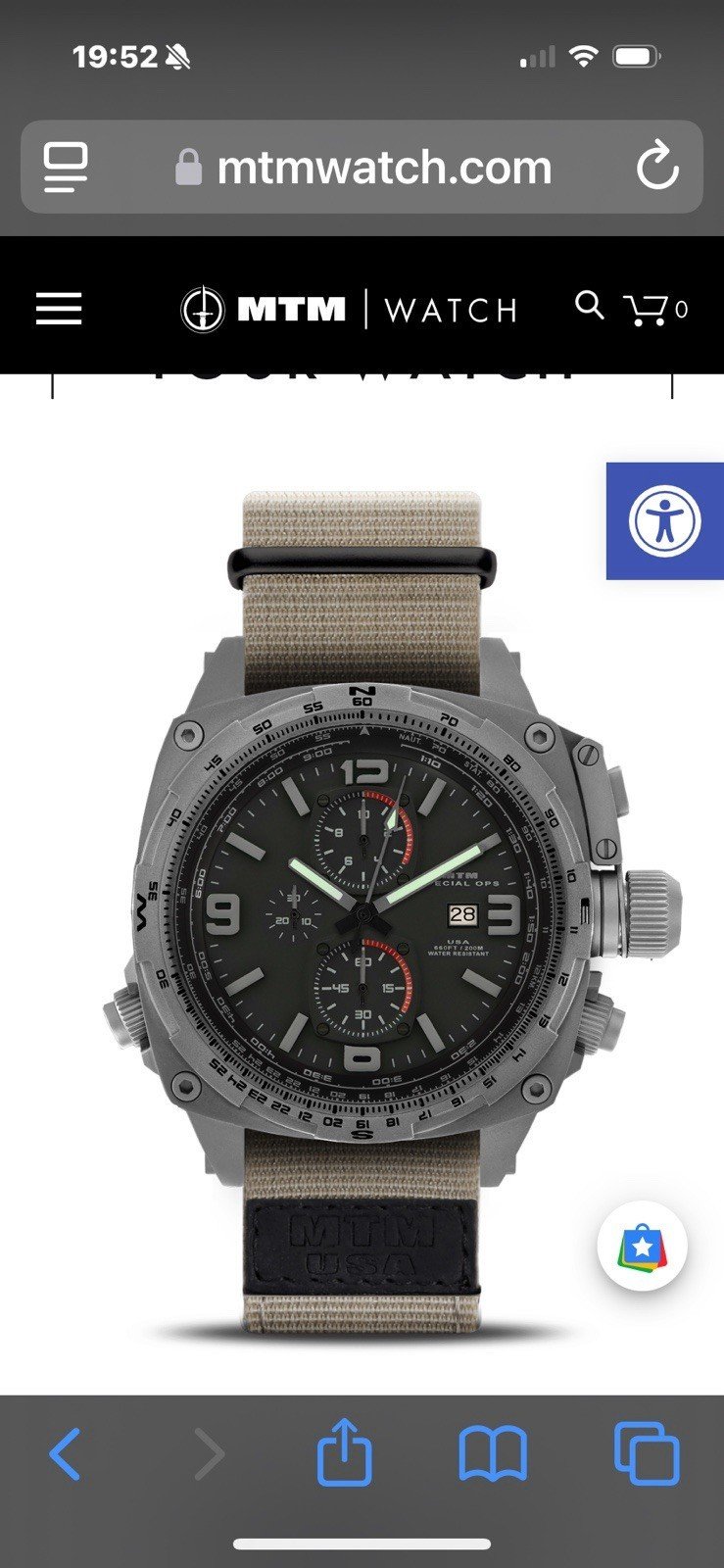 MTM Cobra 47 Custom Watch - Bold & Reliable