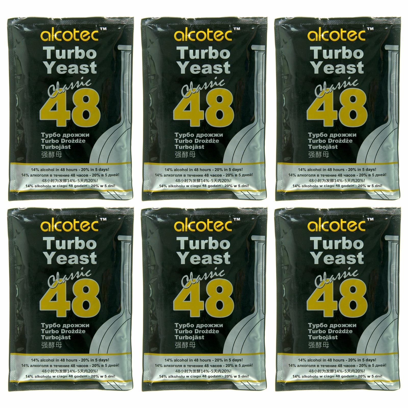 Alcotec Classic 48-Hour Turbo Yeast - 6-Pack