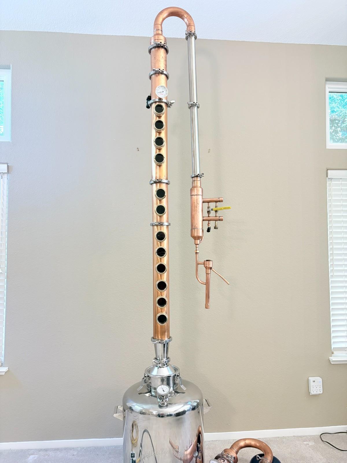 26 Gallon Copper Still with 12 Plates - Premium Distilling