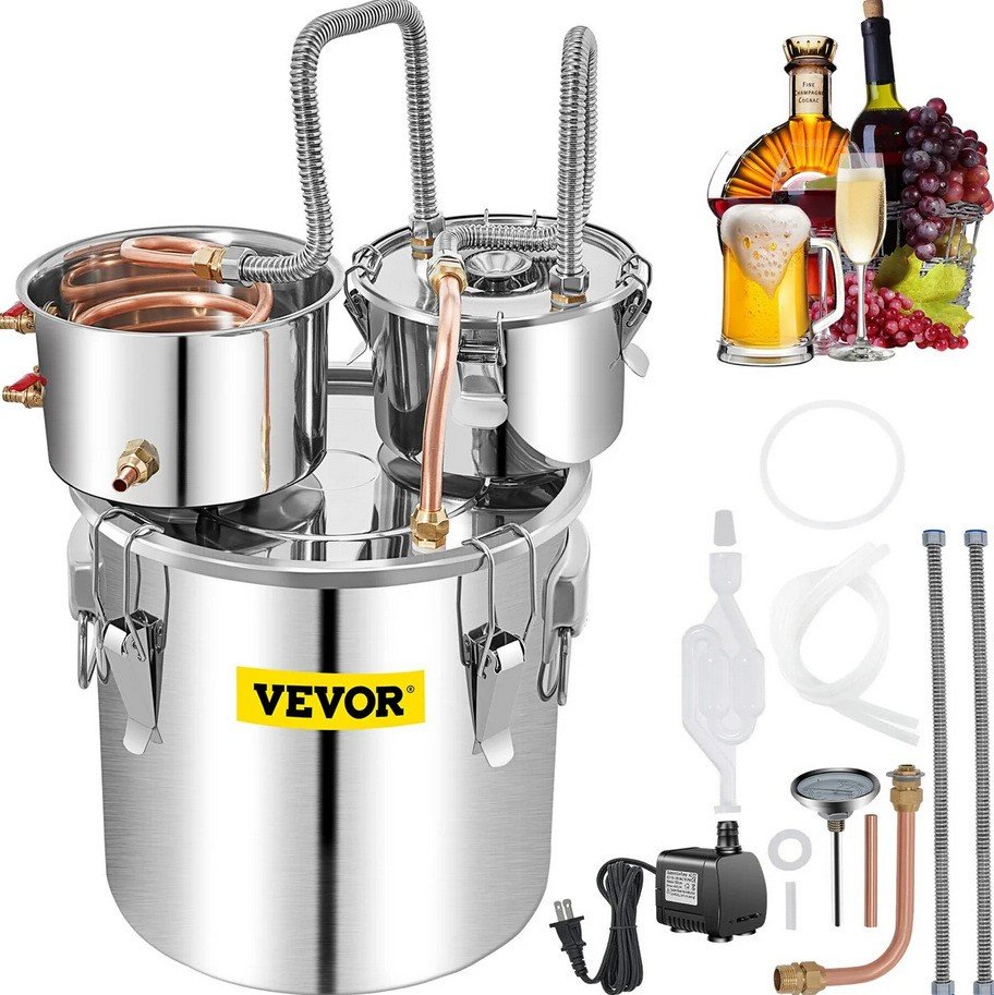 VEVOR 50L Water Alcohol Distillation Kit - Shop Now!