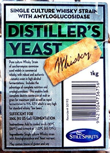 Whisky Distiller's Yeast - 92 Gallons of Flavor