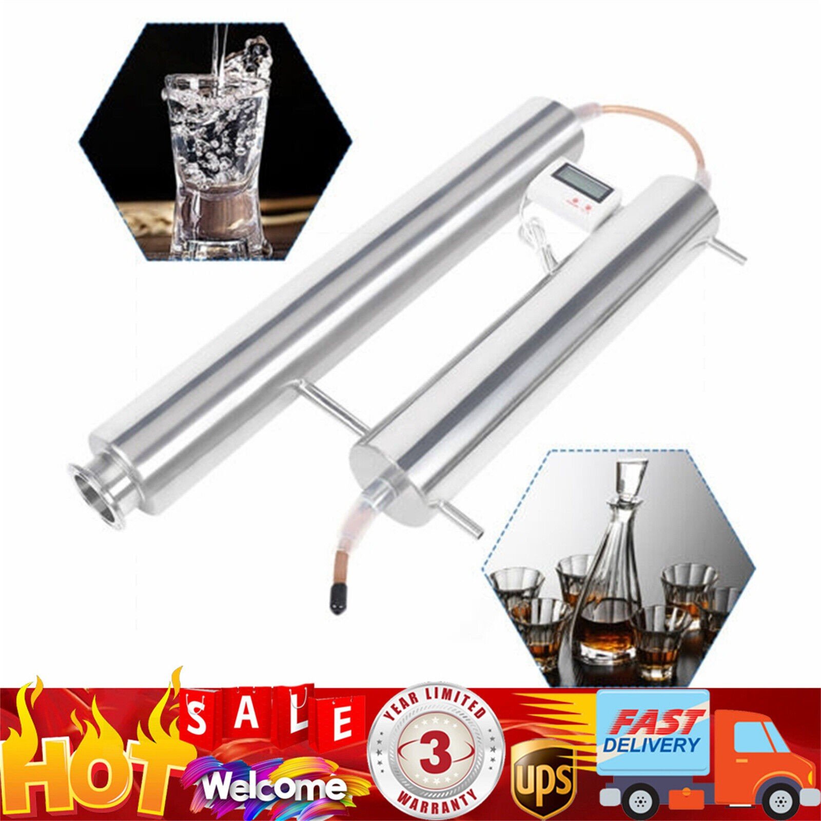 Premium 2" Stainless & Copper Moonshine Still Kit