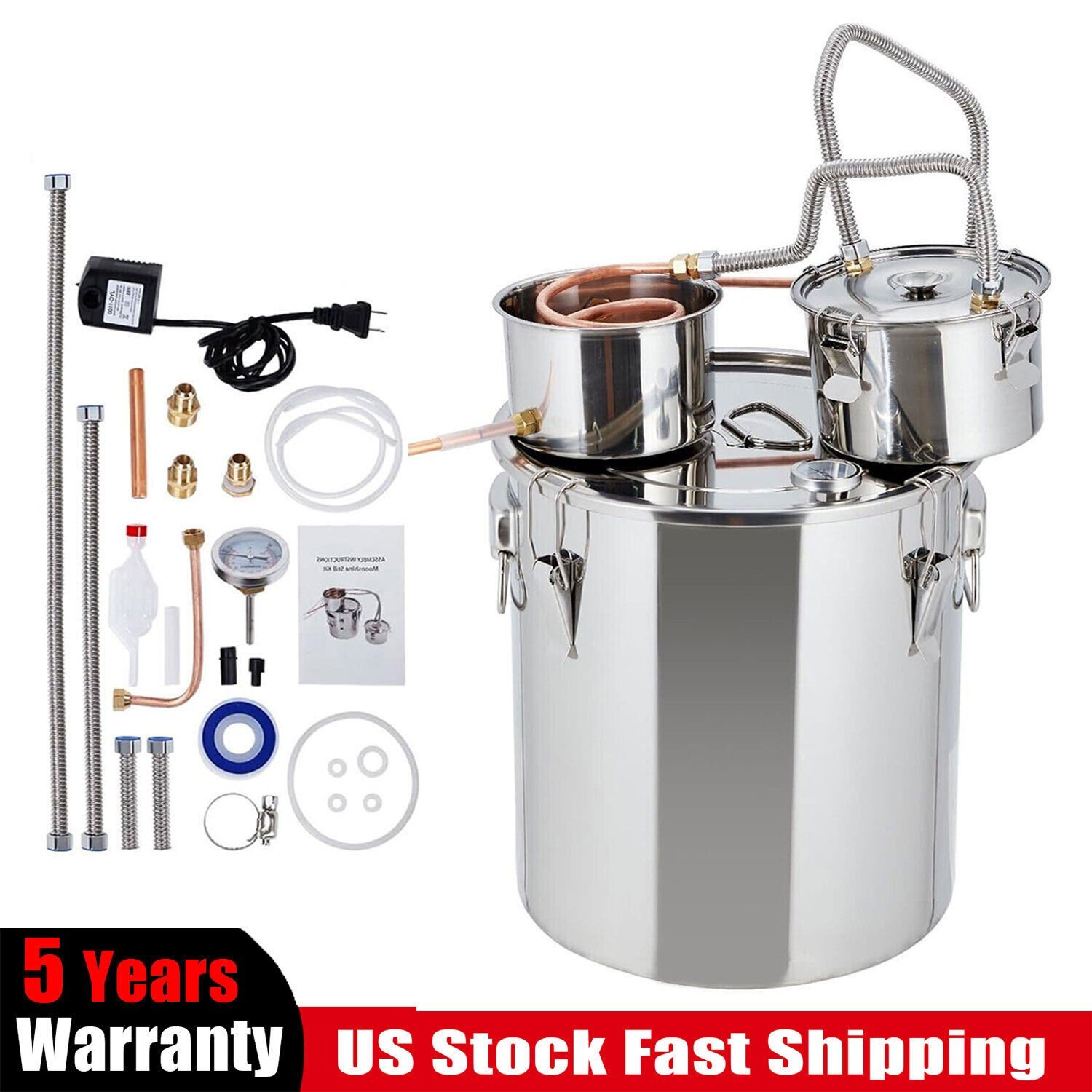 10-Gallon Stainless Steel Alcohol Distiller Kit