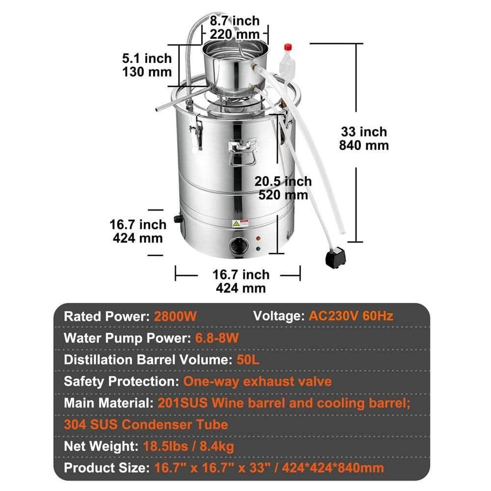 15 Gal Home Distillery Kit for Brewing Bliss