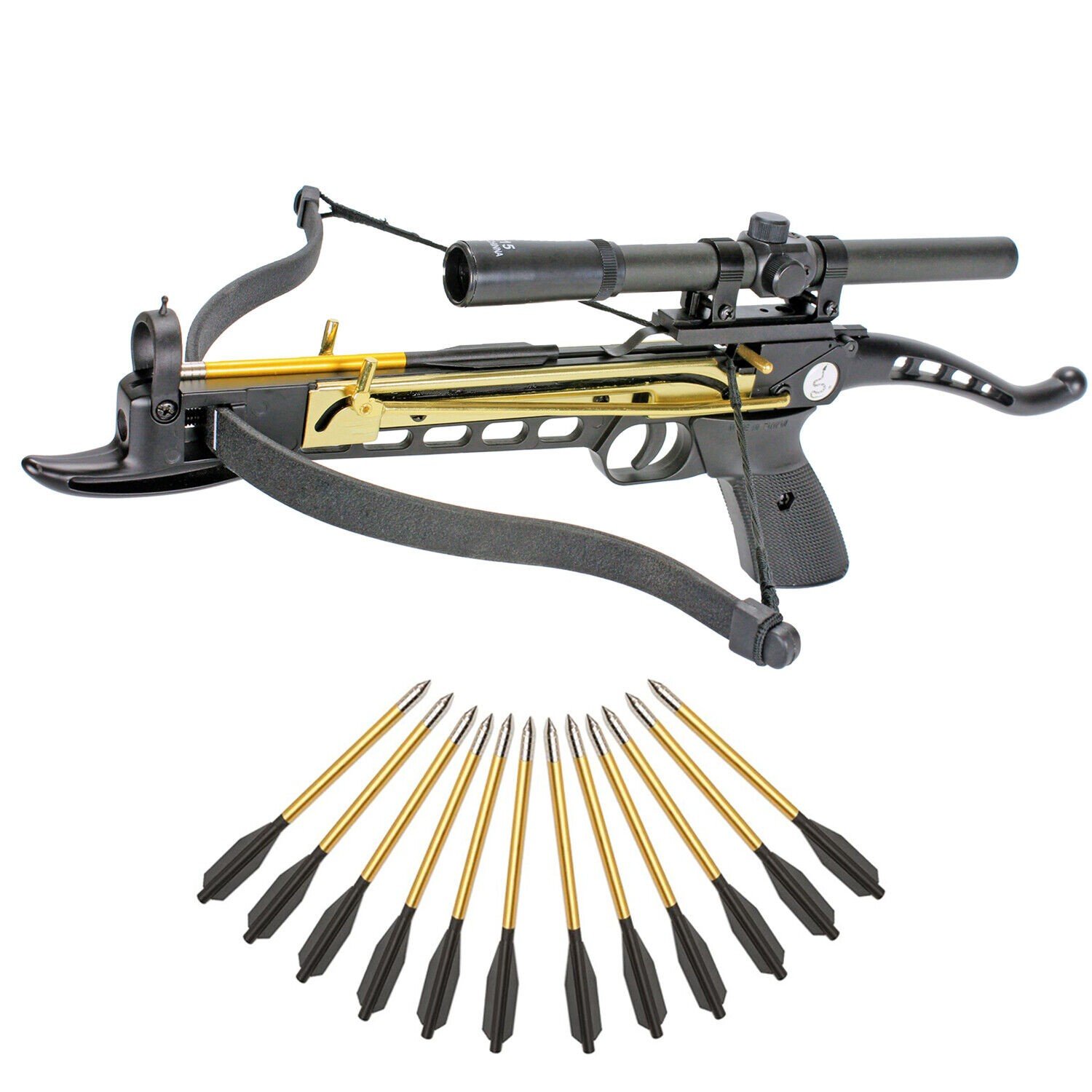 KingsArchery 80 LBS Self-Cocking Crossbow with Scope