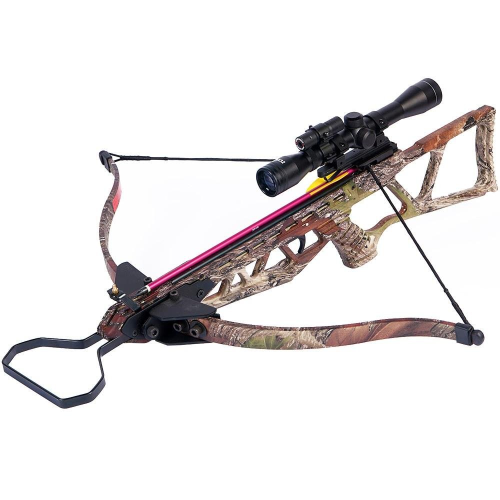180 lb Camouflage Crossbow with Scope & Bolts