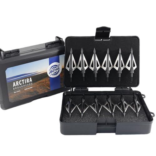 ARCTIRA 12 Crossbow Broadheads with Convenient Case
