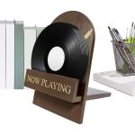 Vintage Wooden Record Stand - Stylish Album Display