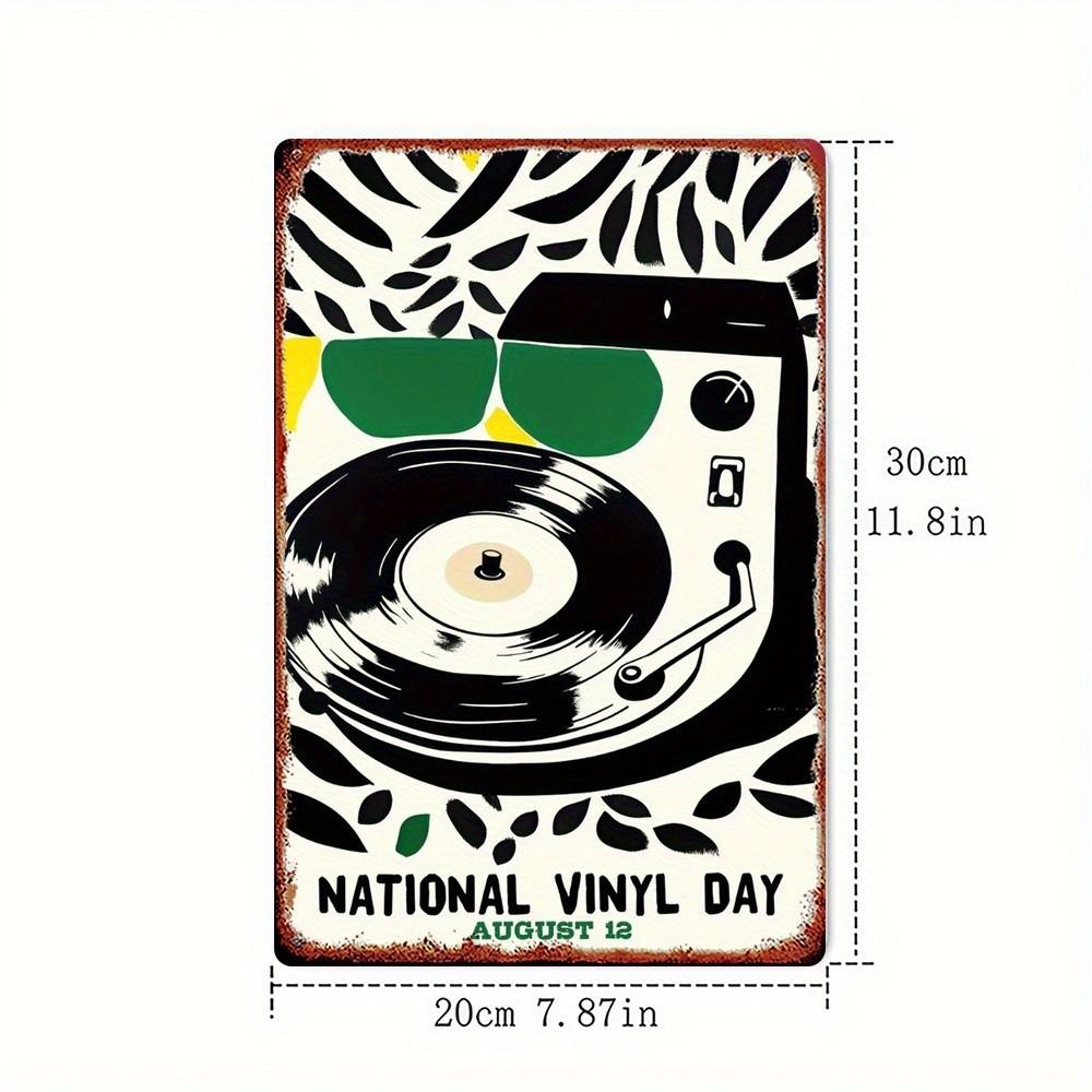 National Vinyl Day Record Player Tin Sign