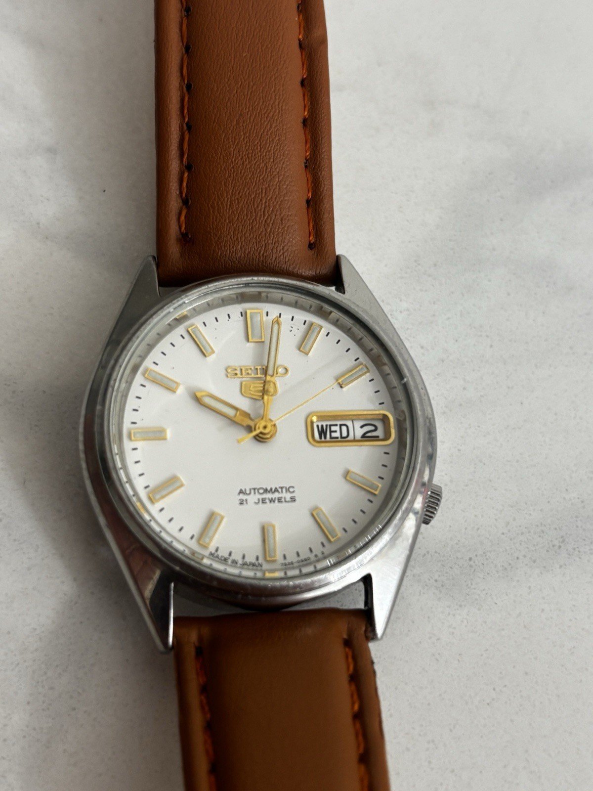 Classic Vintage Seiko 5 Ivory Dial Men's Watch