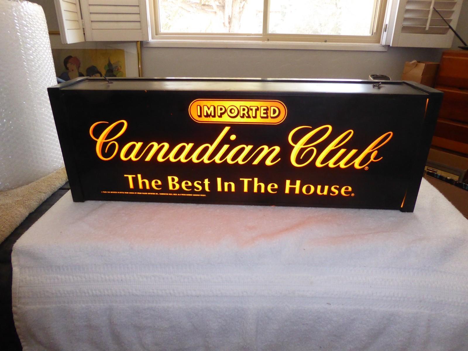 Vintage Canadian Club Lighted Wall Sign - Perfect Gift!