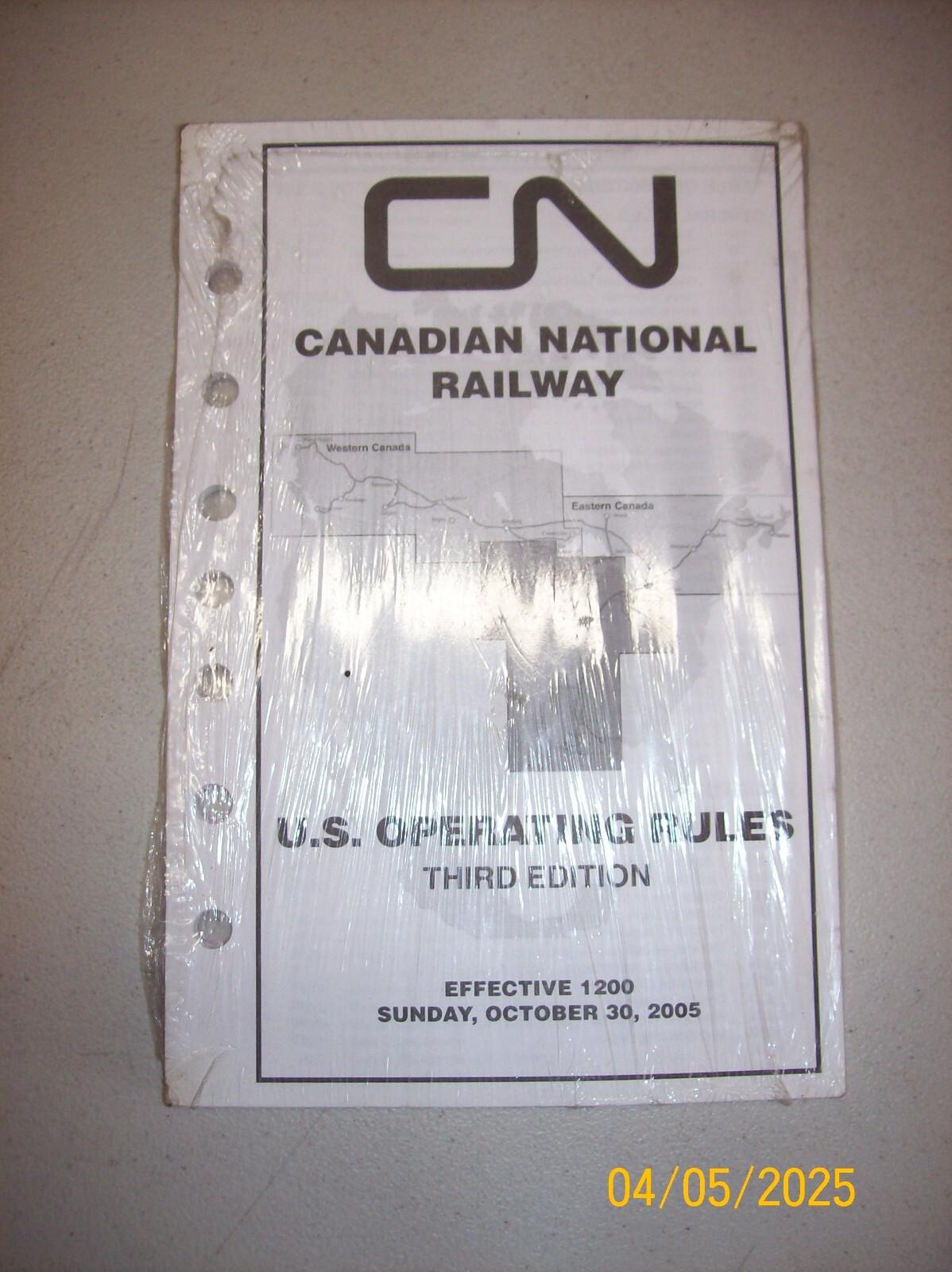 Vintage Canadian National Railroad Operating Rules Book