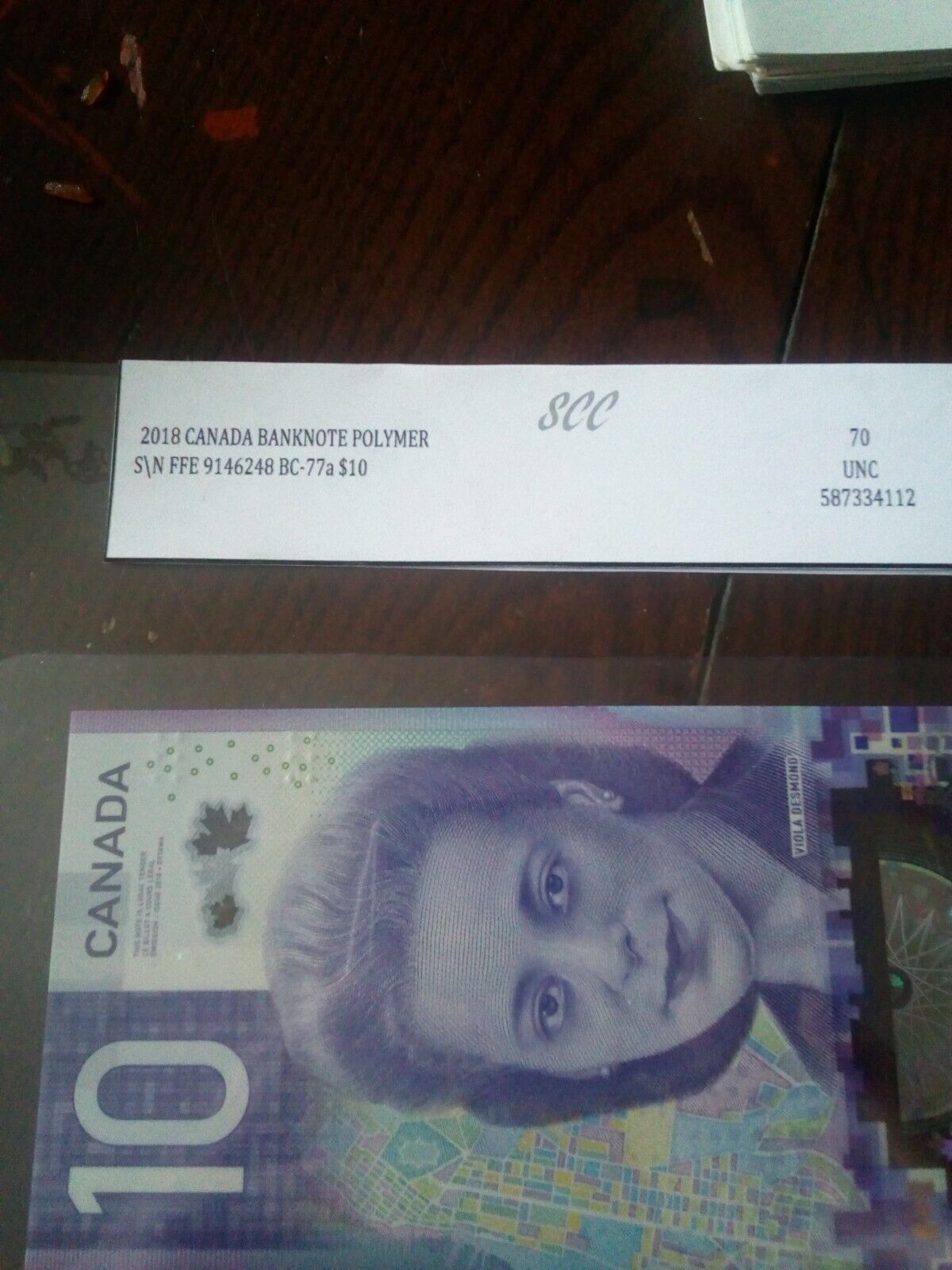 Collectible Vintage Canadian Polymer 10 Dollars Bank Note