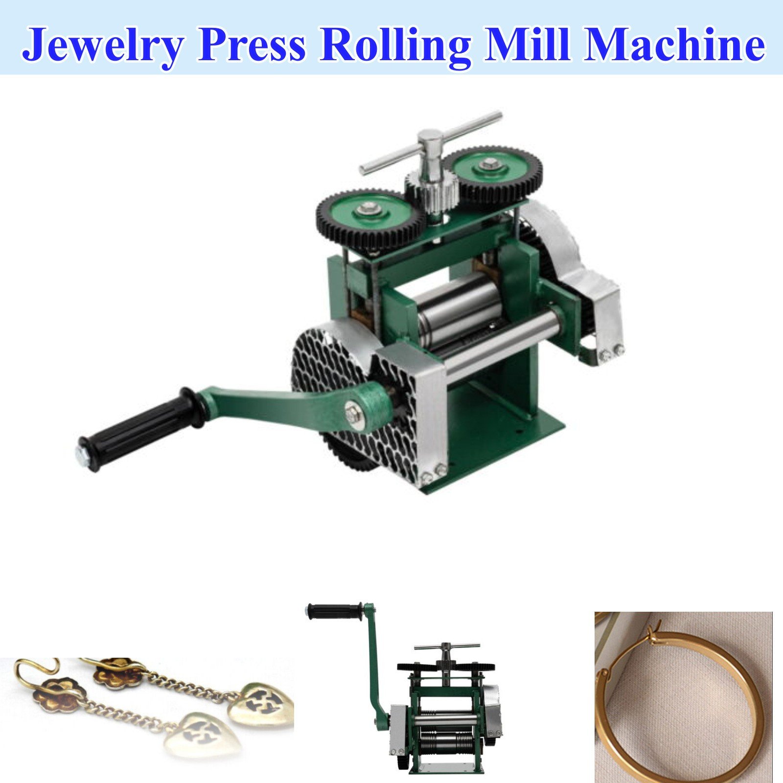 3.5-Inch Manual Jewelry Rolling Mill for Metalsmithing