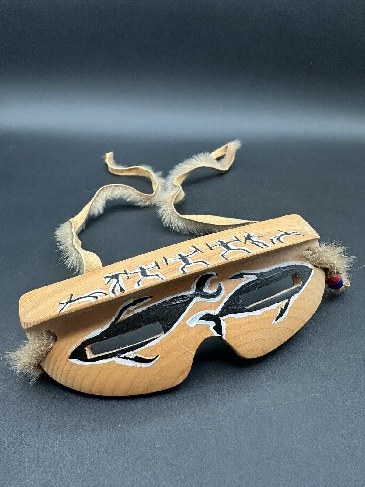 Hand-Carved Inuit Snow Goggles - Unique Alaskan Art