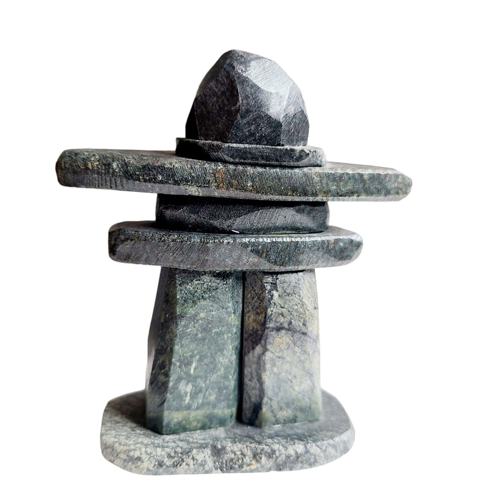 Inukshuk Stone Carving Figurine - 3.5” Tall