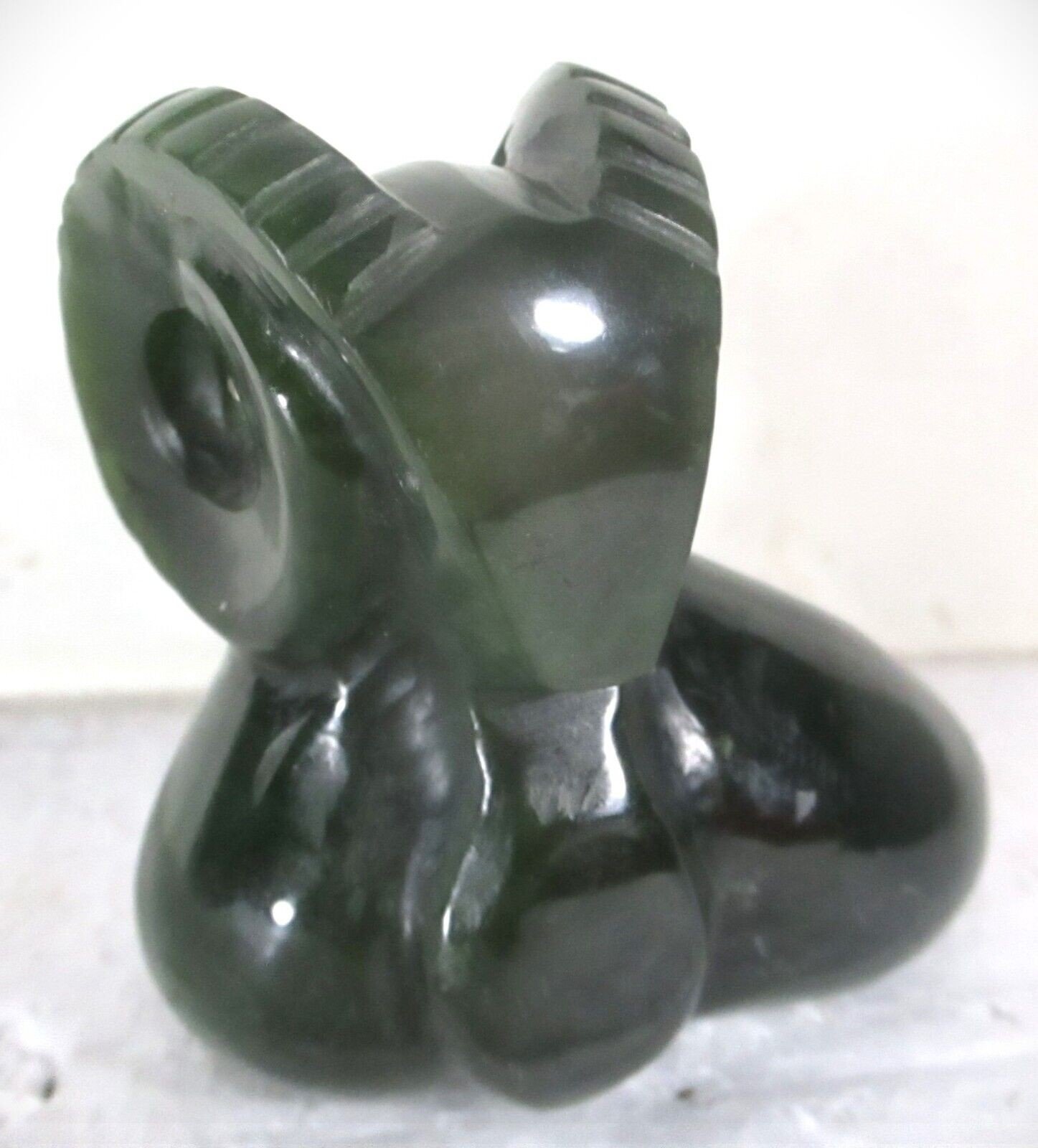 Bighorn Sheep Inuit Carving in Alaskan Jade