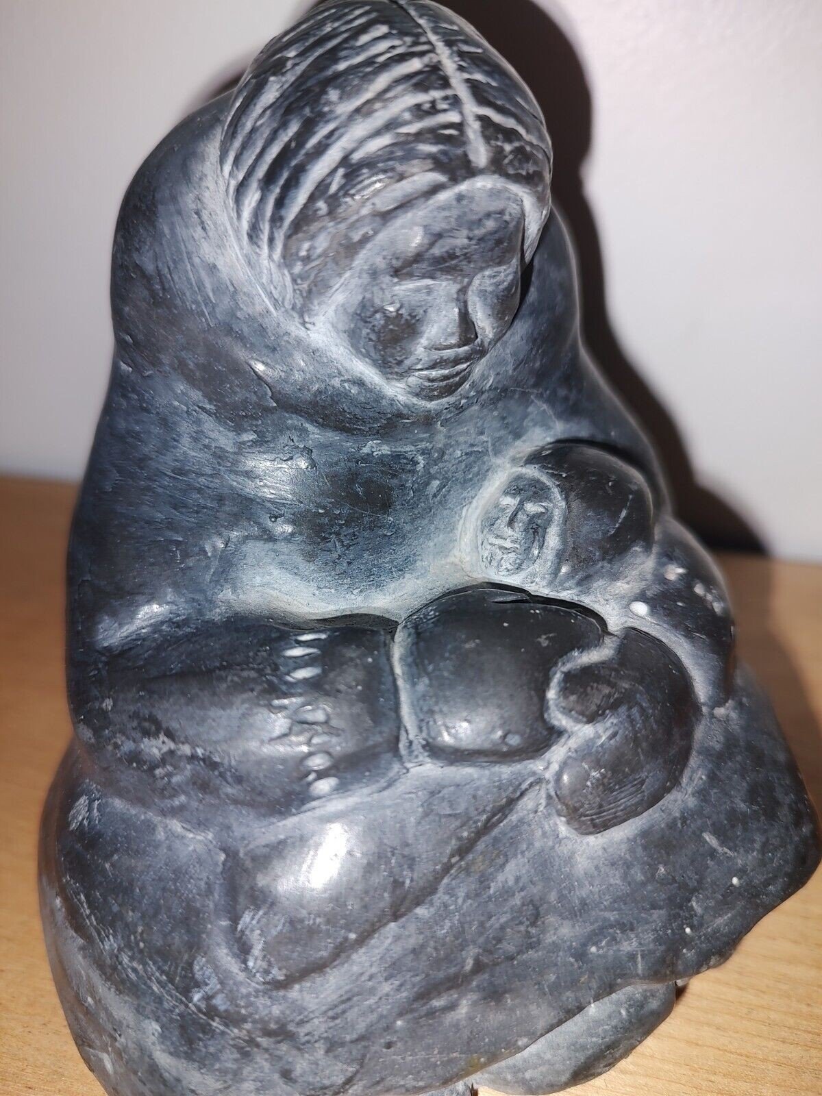 Authentic Hand-Carved Inuit Soapstone Sculpture
