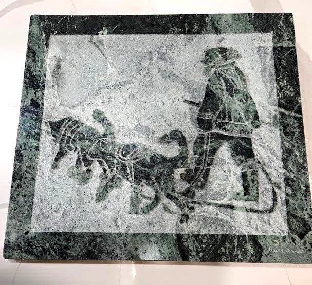 David Bernett Inuit Marble Sculpture - Unique Art