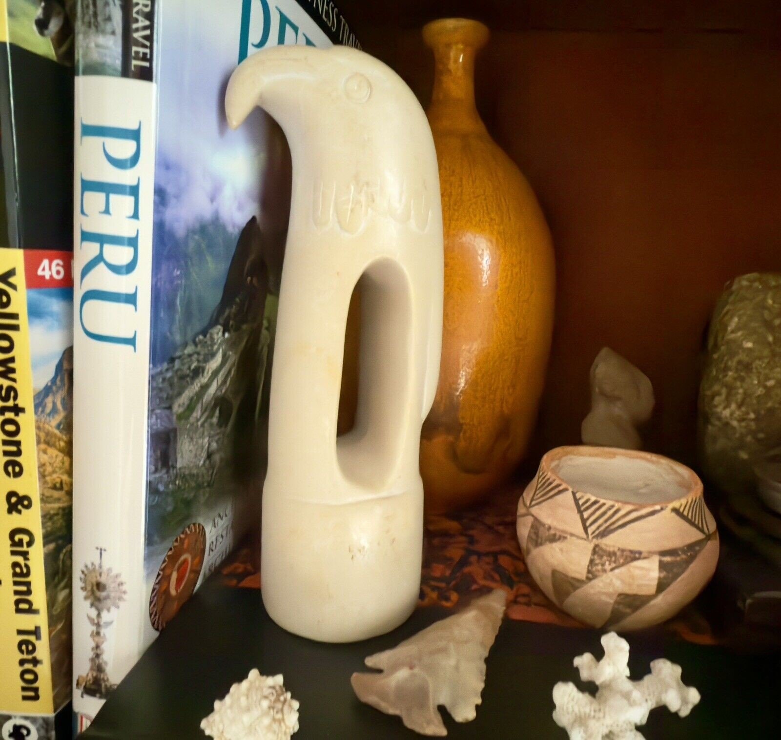 Unique Antique Inuit Hand-Carved Stone Club Head