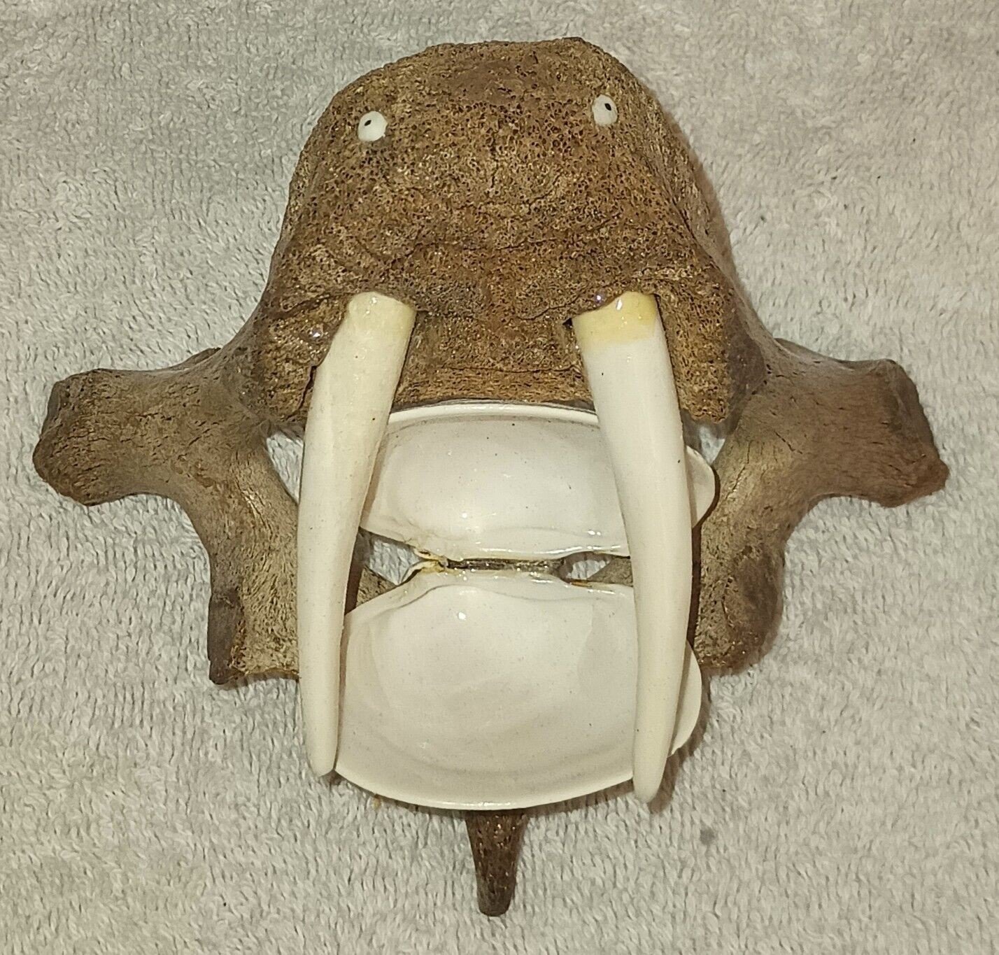 Authentic Signed Inuit Walrus Carving - Unique Art