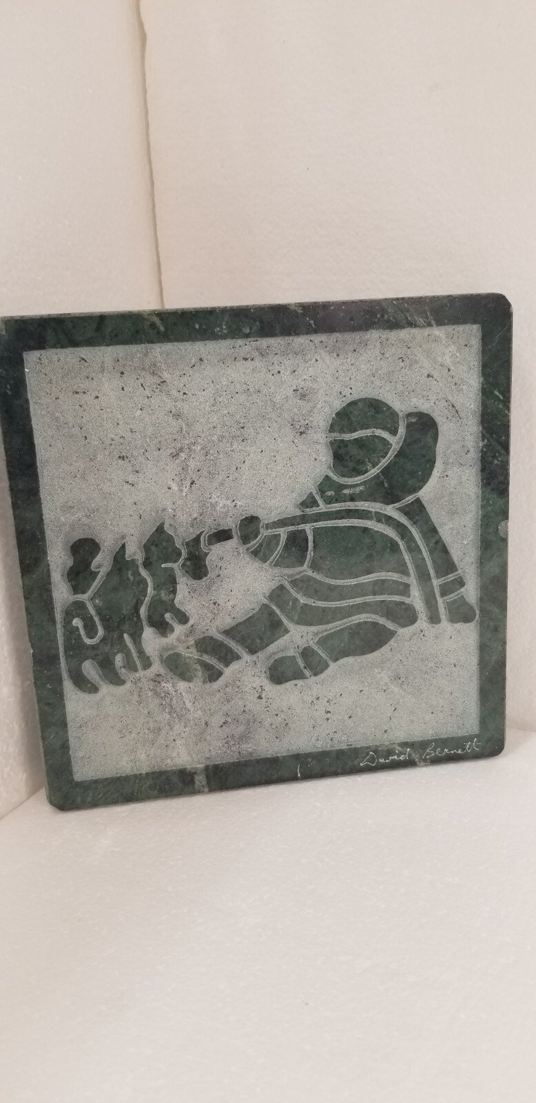 David Bernett Inuit Marble Sculpture - The Pulling Match