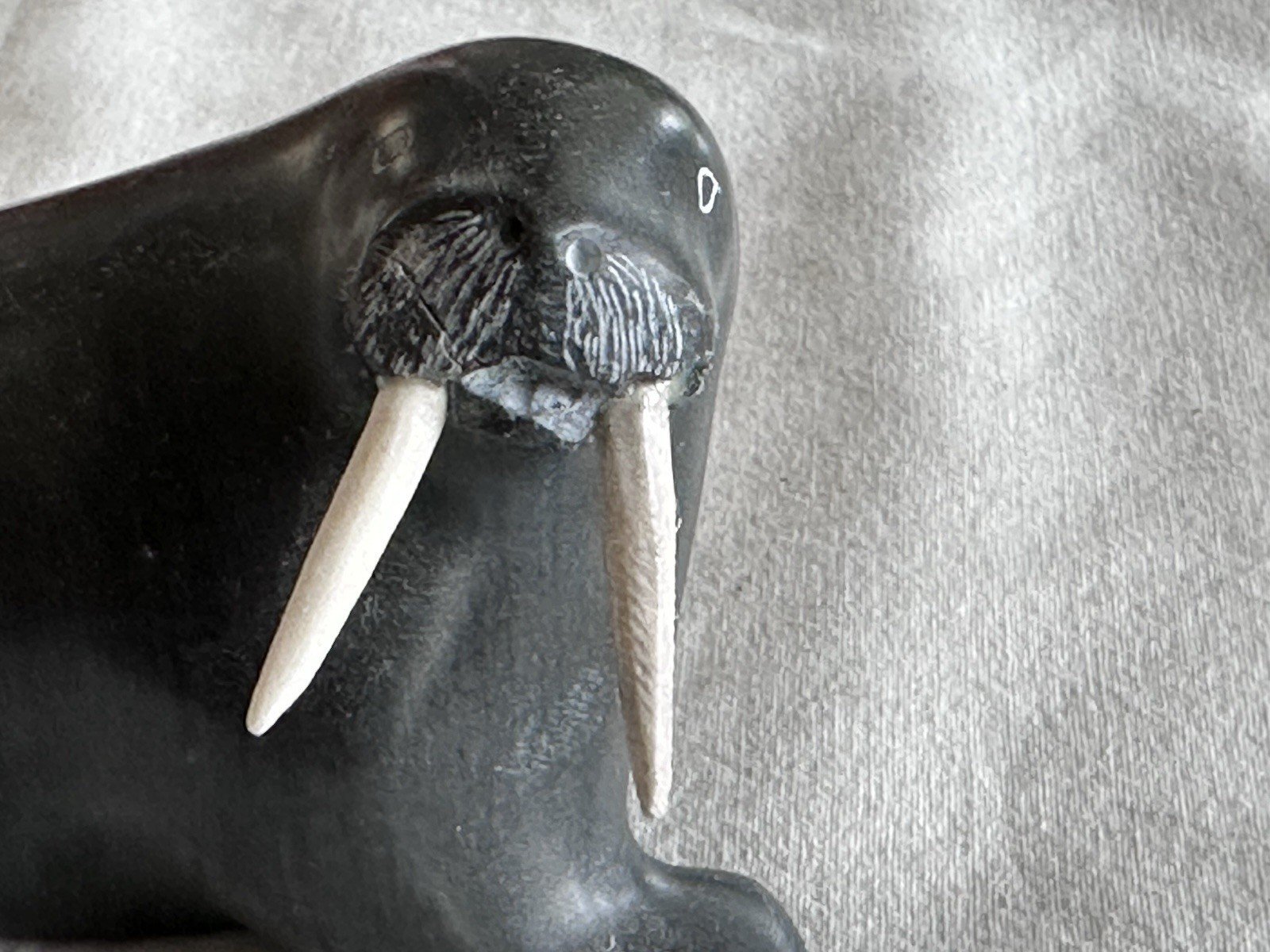 Authentic Walrus Inuit Carving - Sanikiluaq Design