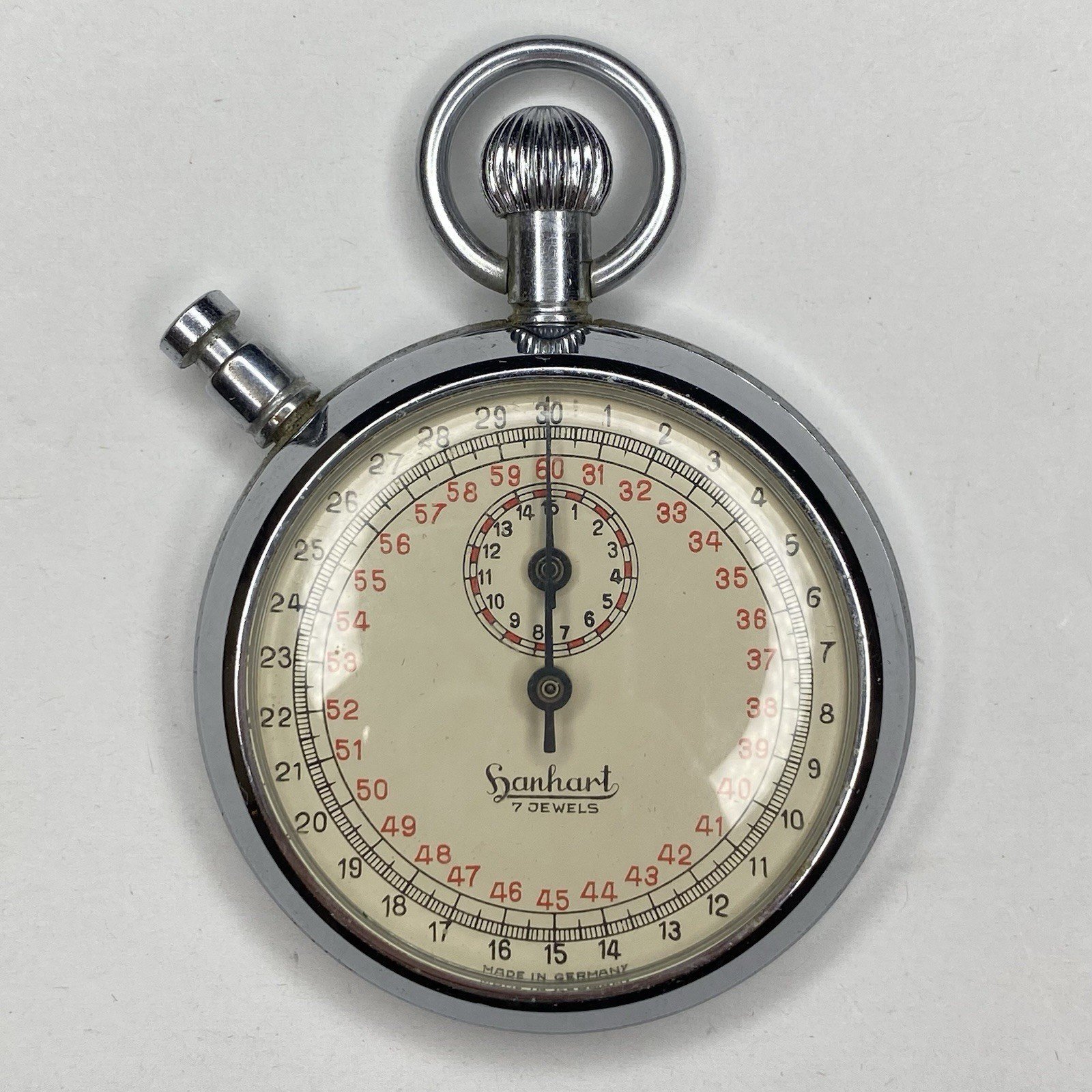 Hanhart Vintage 7 Jewel Monopusher Stopwatch - Timeless Precision
