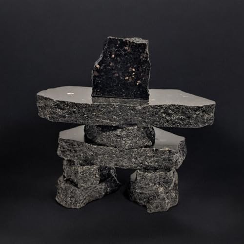 Exquisite 6" Granite Inukshuk Statue - Handcrafted Collectible