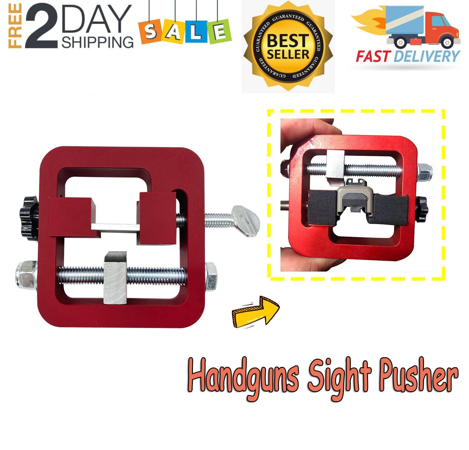 Universal Handgun Sight Pusher Tool for Easy Adjustments