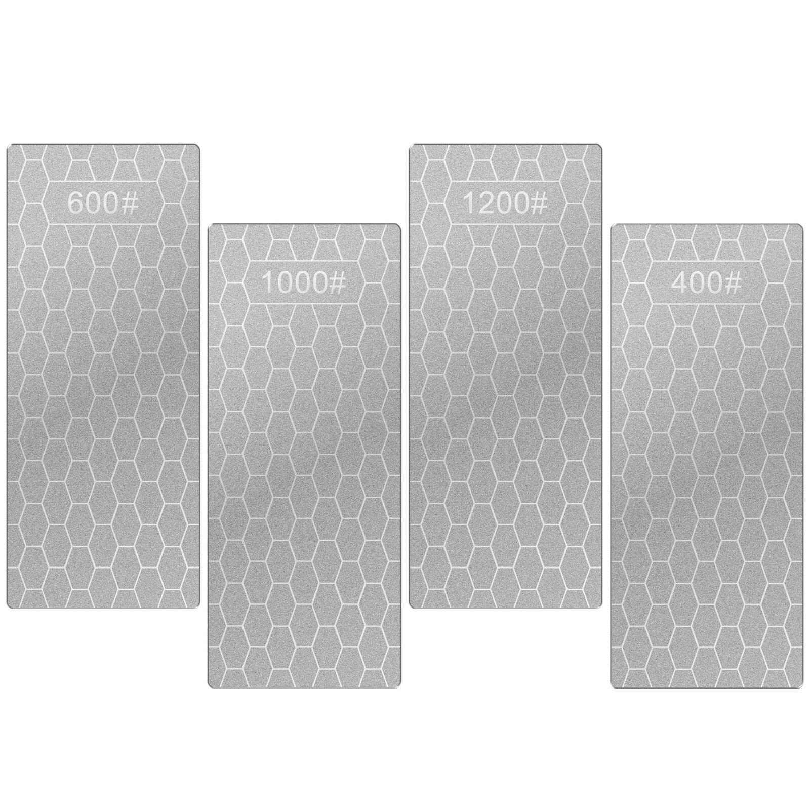 4-Piece Non-Slip Diamond Whetstone Set for Sharpening
