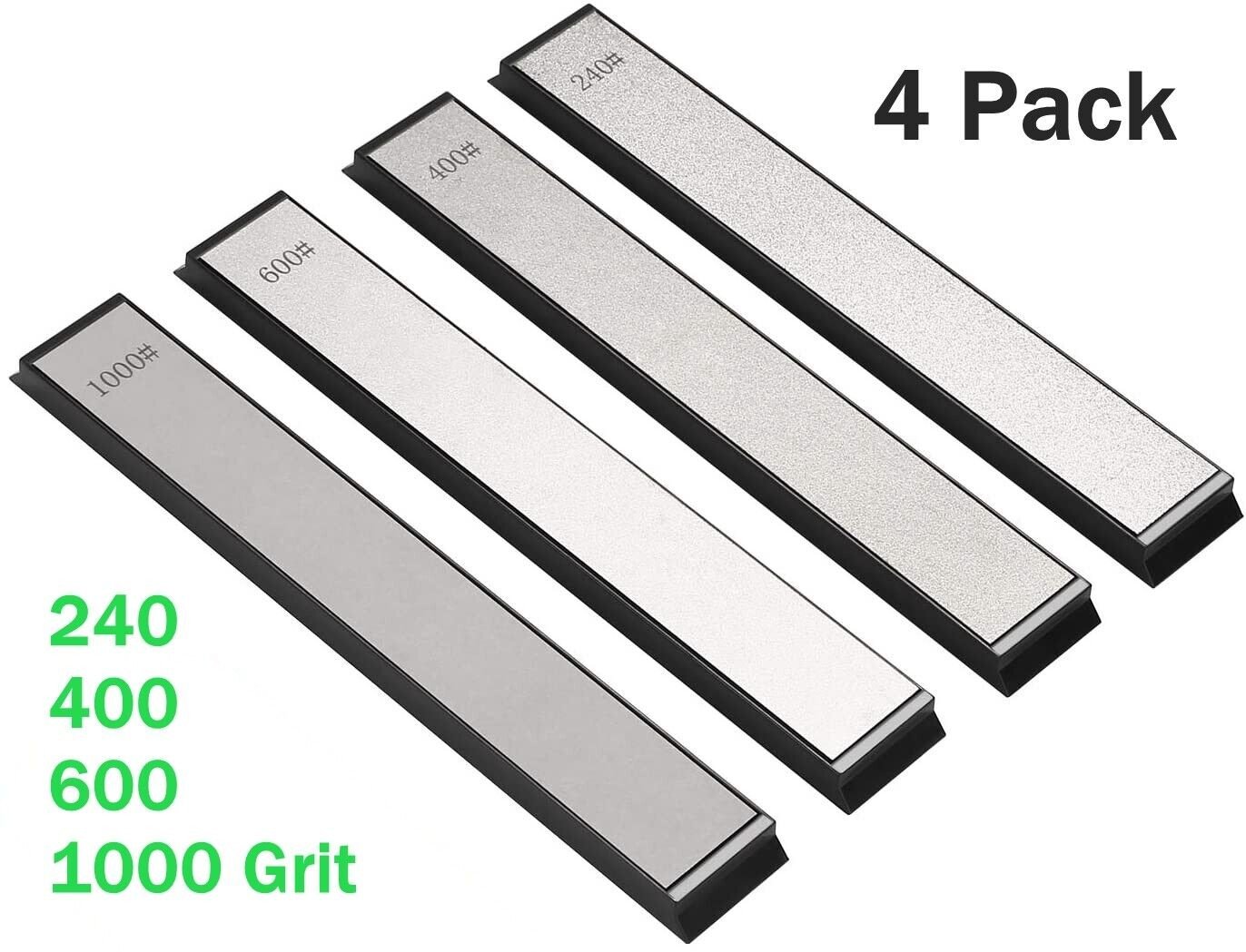 Diamond Whetstone Sharpening Set: 4 Grits Included