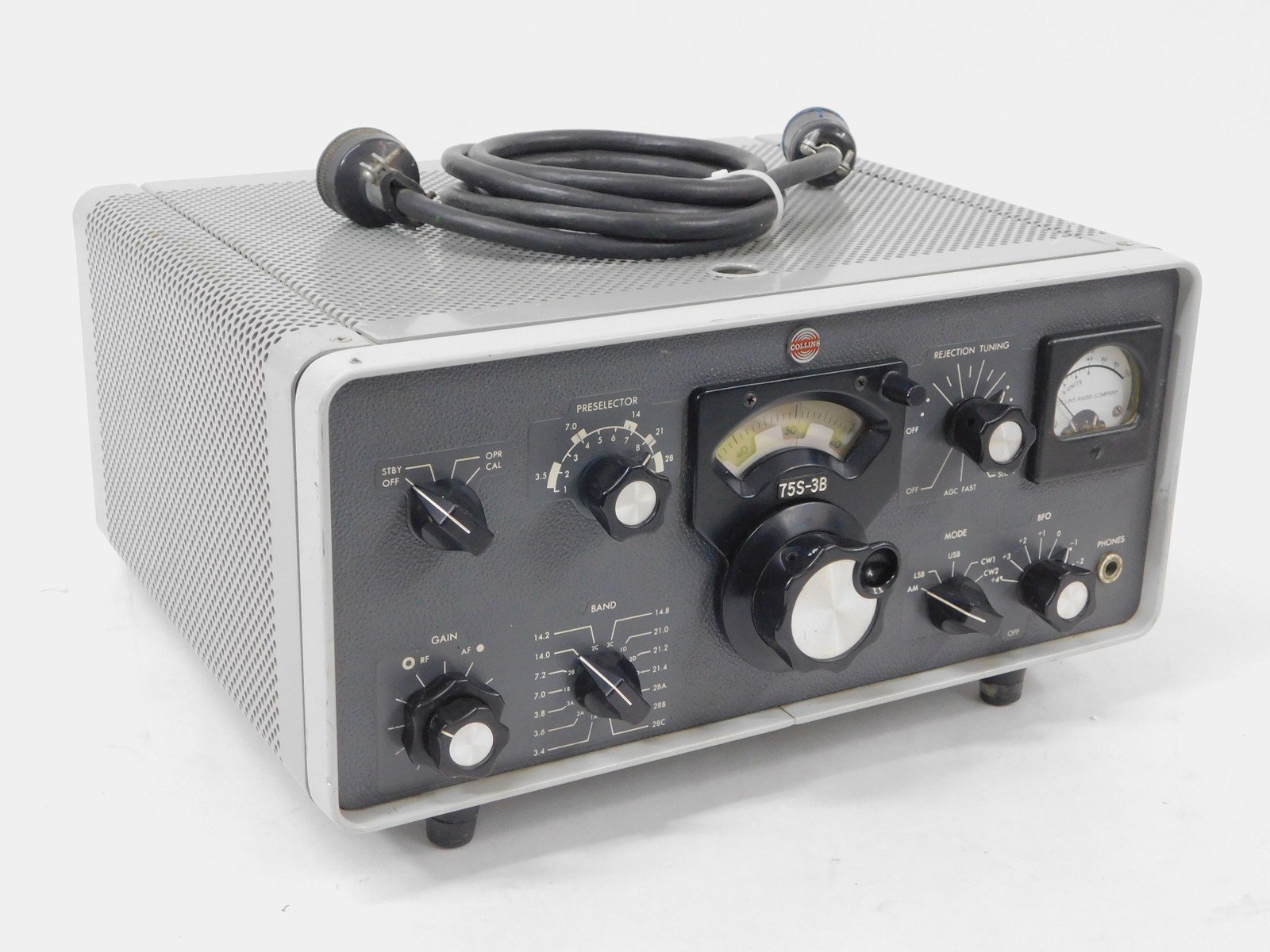 Collins 75S-3B Vintage Ham Radio Receiver - Works!