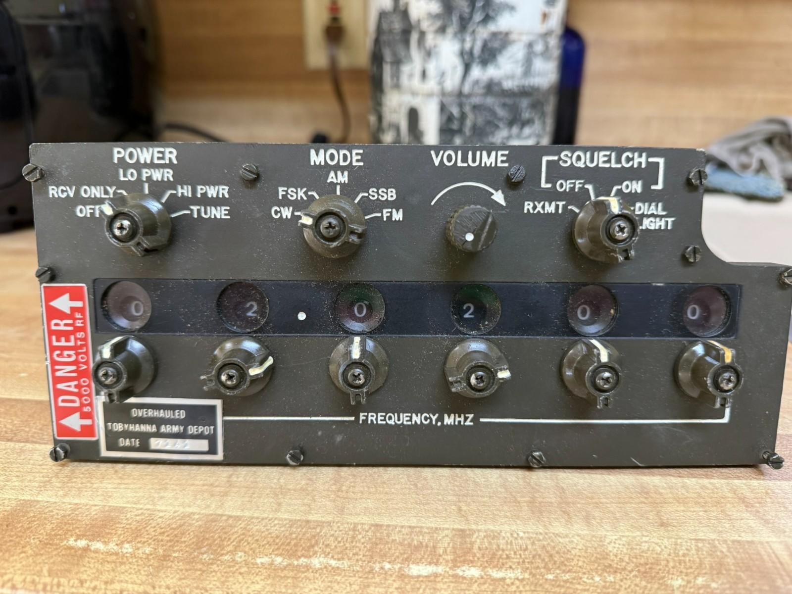 PRC-70 Vietnam War Radio Control Head - Overhauled HF Transceiver