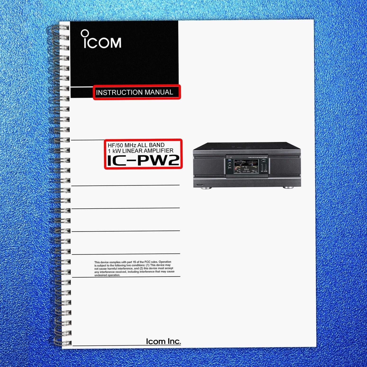 ICOM IC-PW2 Amplifier Manual with Sturdy Covers