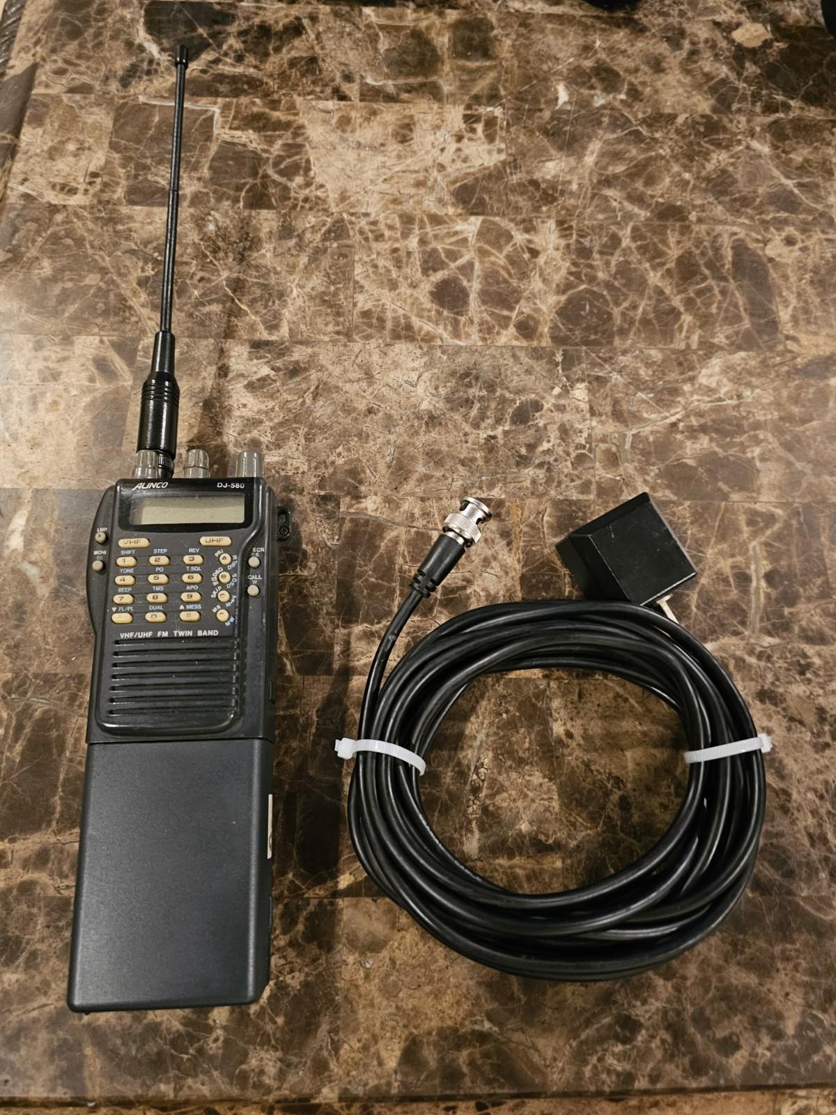 Alinco DJ-580T Dual Band Handheld Radio with Antennas