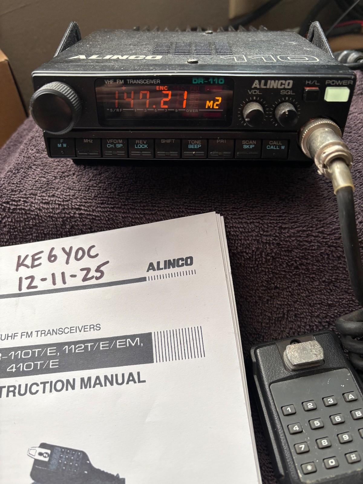 ALINCO DR-110T 2M Mobile Ham Radio Transceiver