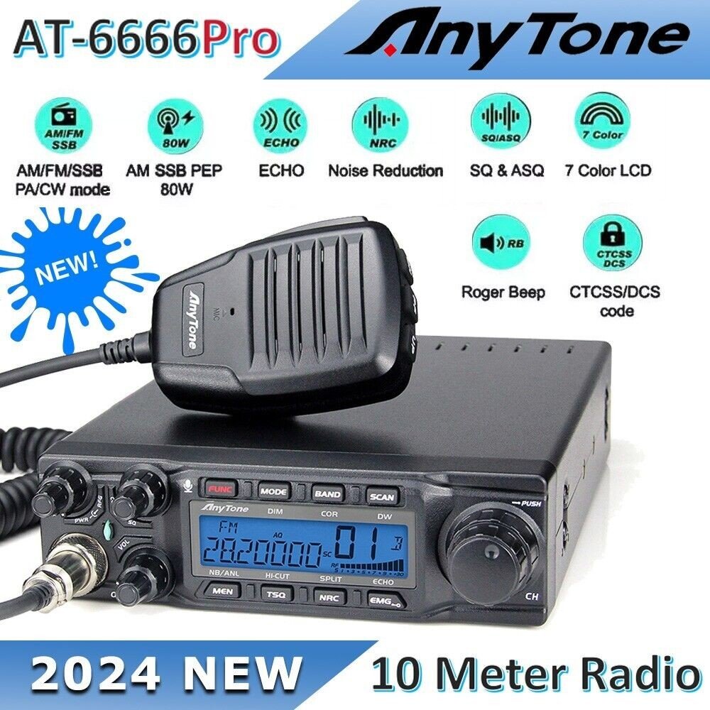 AnyTone AT-6666PRO: Advanced 10-Meter Mobile Radio