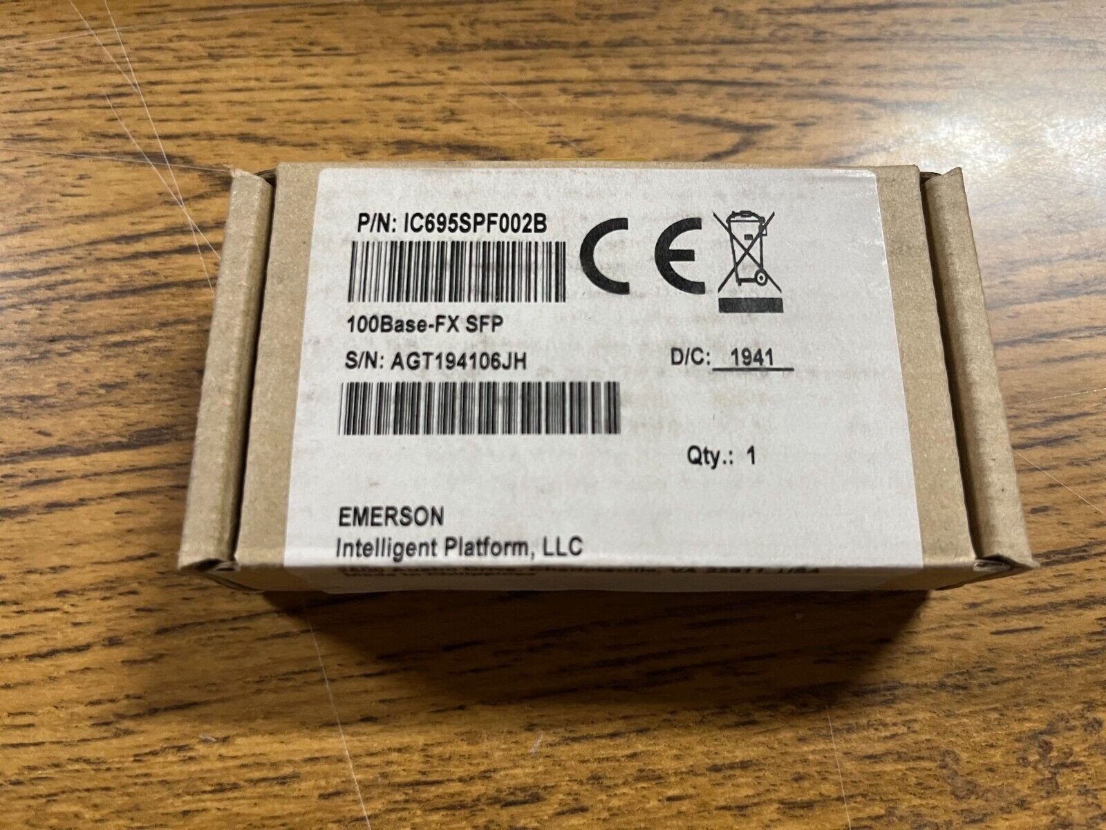 EMERSON IC695SPF002B 100Base-FX SFP Transceiver