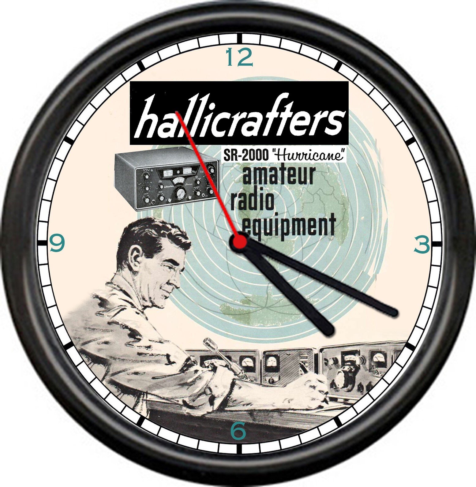 Hallicrafters Hurricane Radio Wall Clock - Perfect Gift