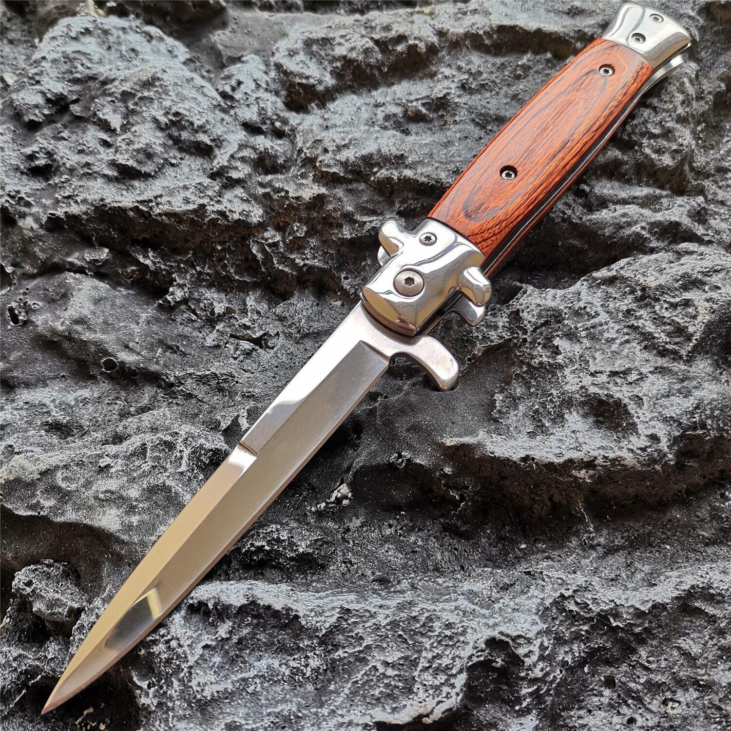 Rugged Wharncliffe Tactical Folding Knife for Outdoors