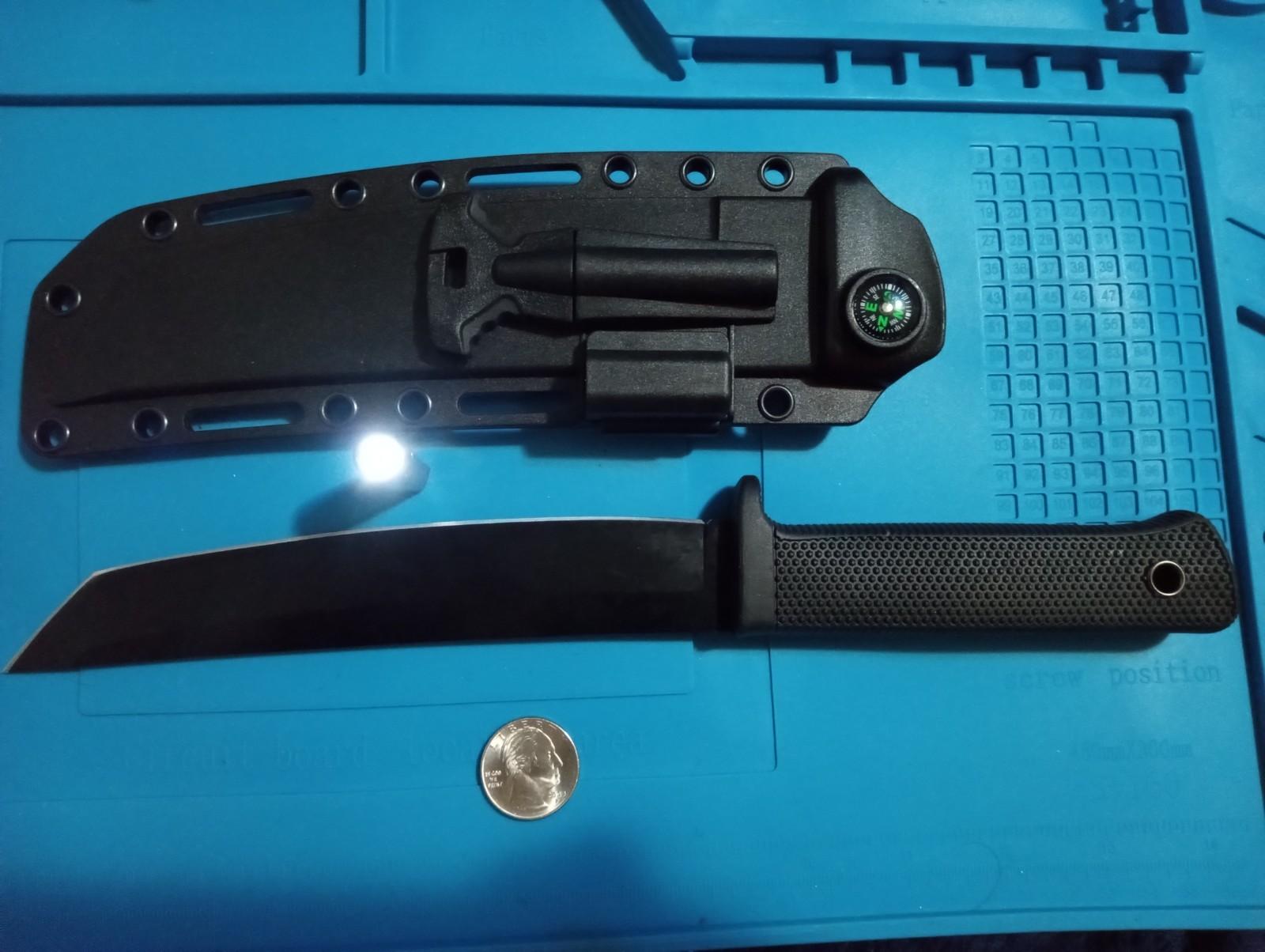 Versatile Tactical Fixed Blade with Flashlight & Fire Rod