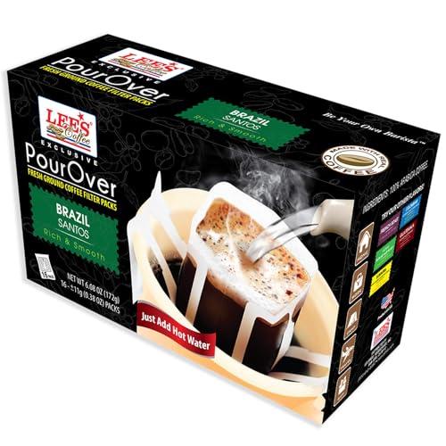 Fresh Ground Brazil Santos Coffee Filter Packs
