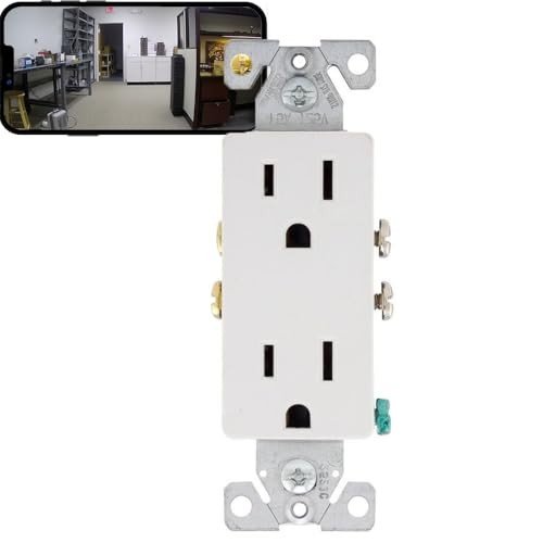 4K Wi-Fi Wall Outlet Spy Camera - Sleek & Discreet