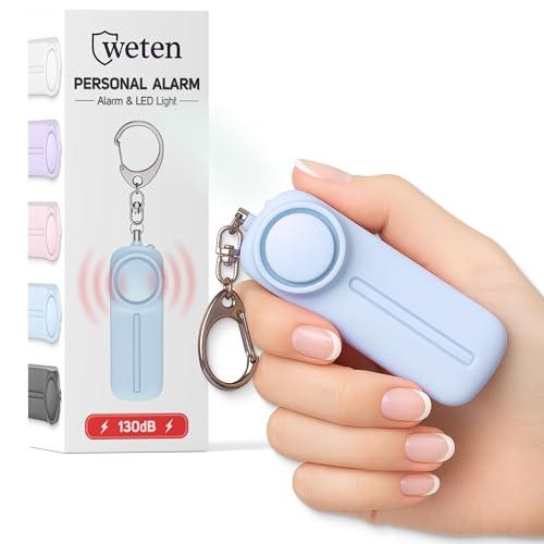 130 dB Personal Alarm Keychain with Light