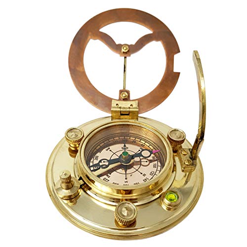 Brass Nautical Compass & Clock Set - Perfect Gift!
