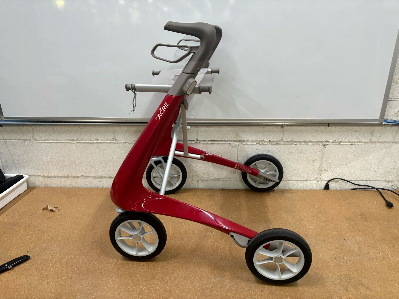 byACRE Ultralight Carbon Rollator Walker - Red