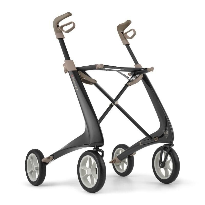 Lightweight byACRE Carbon Ultralight Rollator Walker - Black